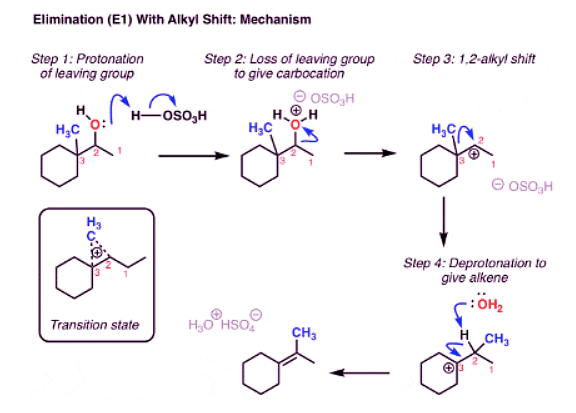 E1 Rxn Rearrangements and SN1 E1 Comparison - Chemistry Optional Notes ...