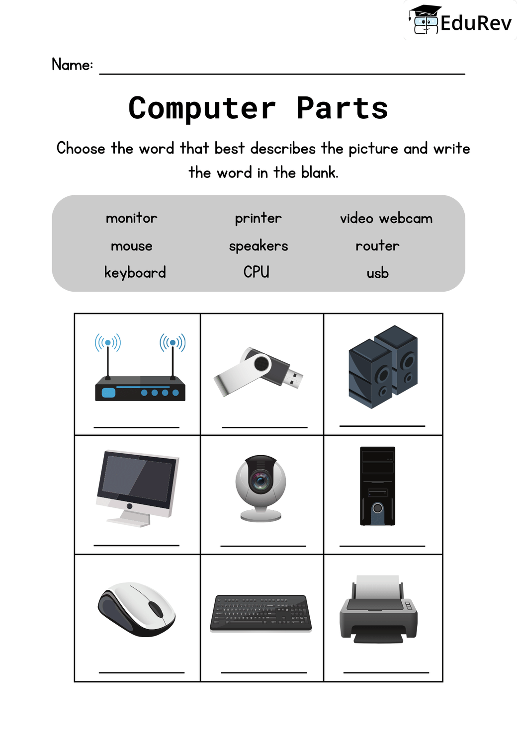 Computer Worksheets For Class 2