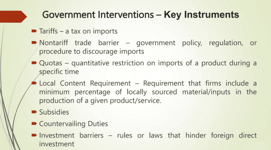 Government Intervention in International Trade - Crash Course for UGC ...