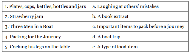 Packing for the Journey Class 6 Worksheet English Skylark