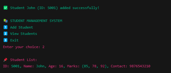 Complete Project Code Student Management System - Basics of Python ...