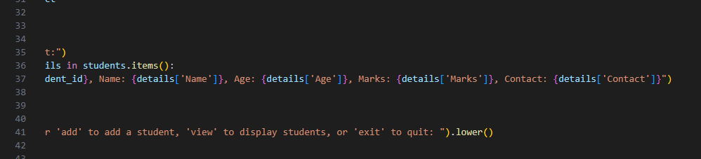 Project Solutions Student Management System - Basics of Python - Software