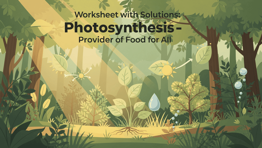 Worksheet with Solutions: Photosynthesis - Provider of Food for All ...
