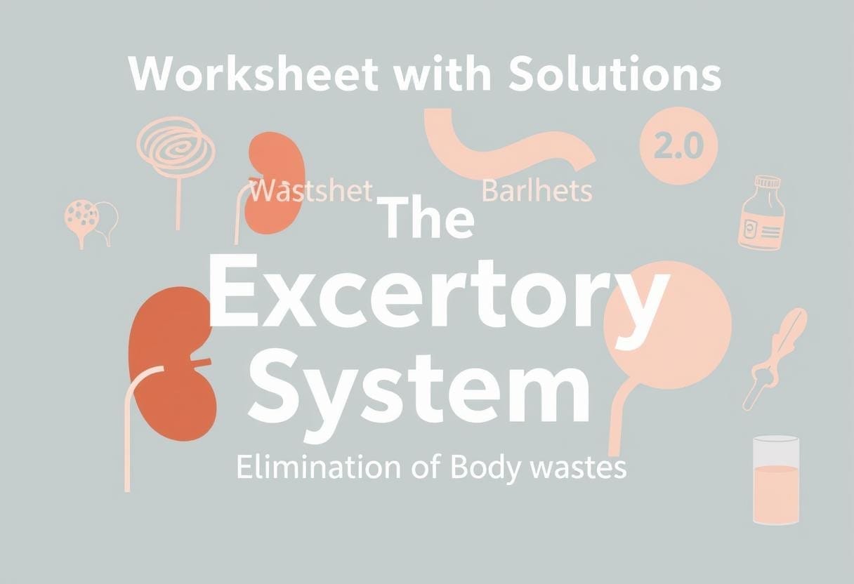 The Excretory System [Elimination of Body Wastes] Worksheet - Class 10