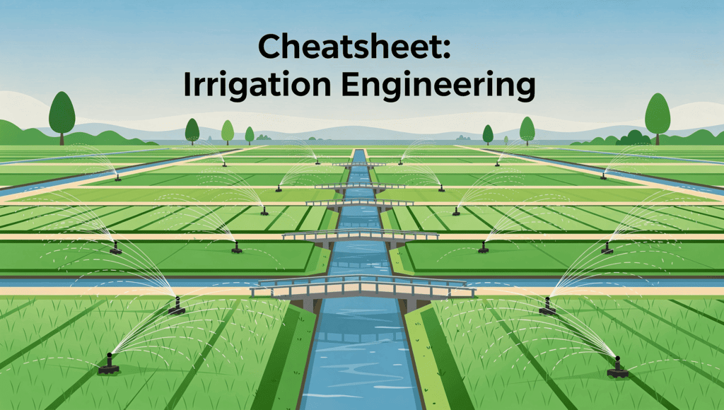 Cheatsheet Irrigation Engineering - Civil Engineering SSC JE (Technical)