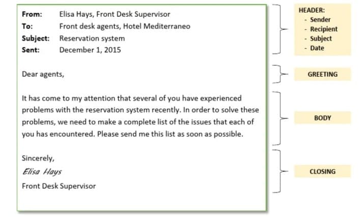 Overview for Email Writing With Example - English Class 8 PDF Download