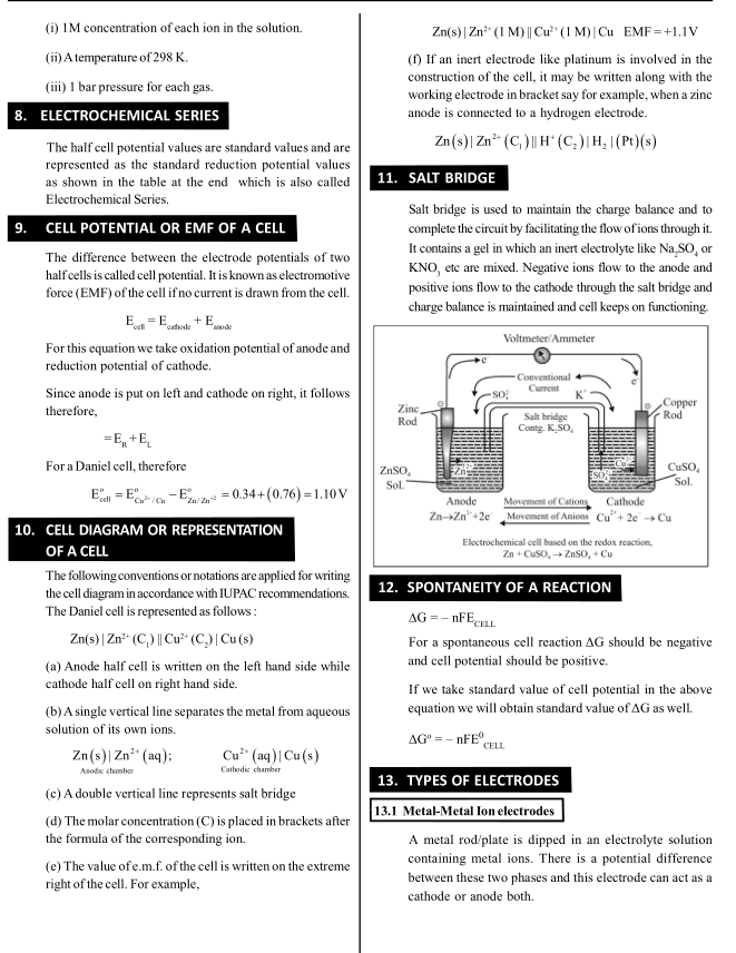 Pdf for Electrochemistry:-)) - Class 12 PDF Download