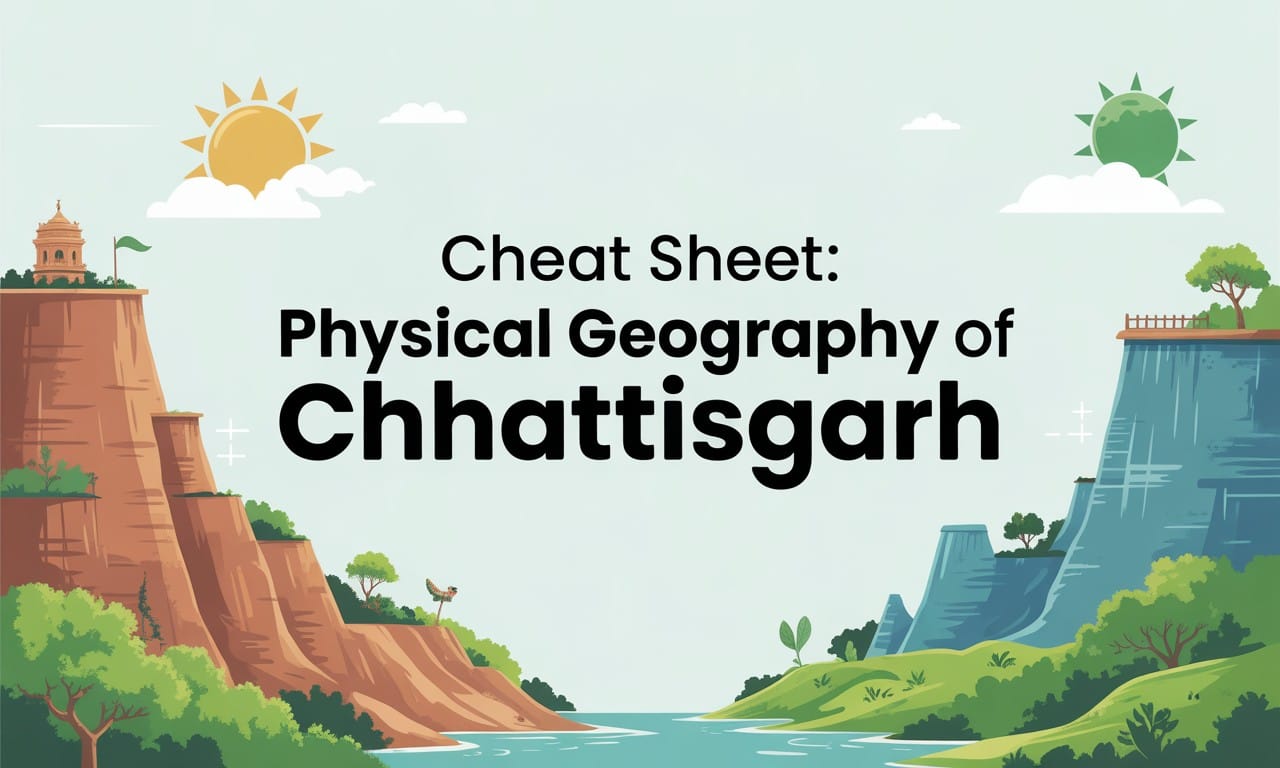 Cheat Sheet Physical Geography of Chhattisgarh - Chhattisgarh State PSC