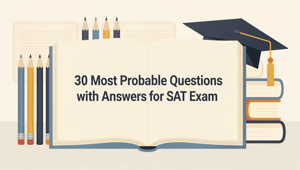 30 Most Probable Questions with Answers for SAT Exam - for Digital SAT