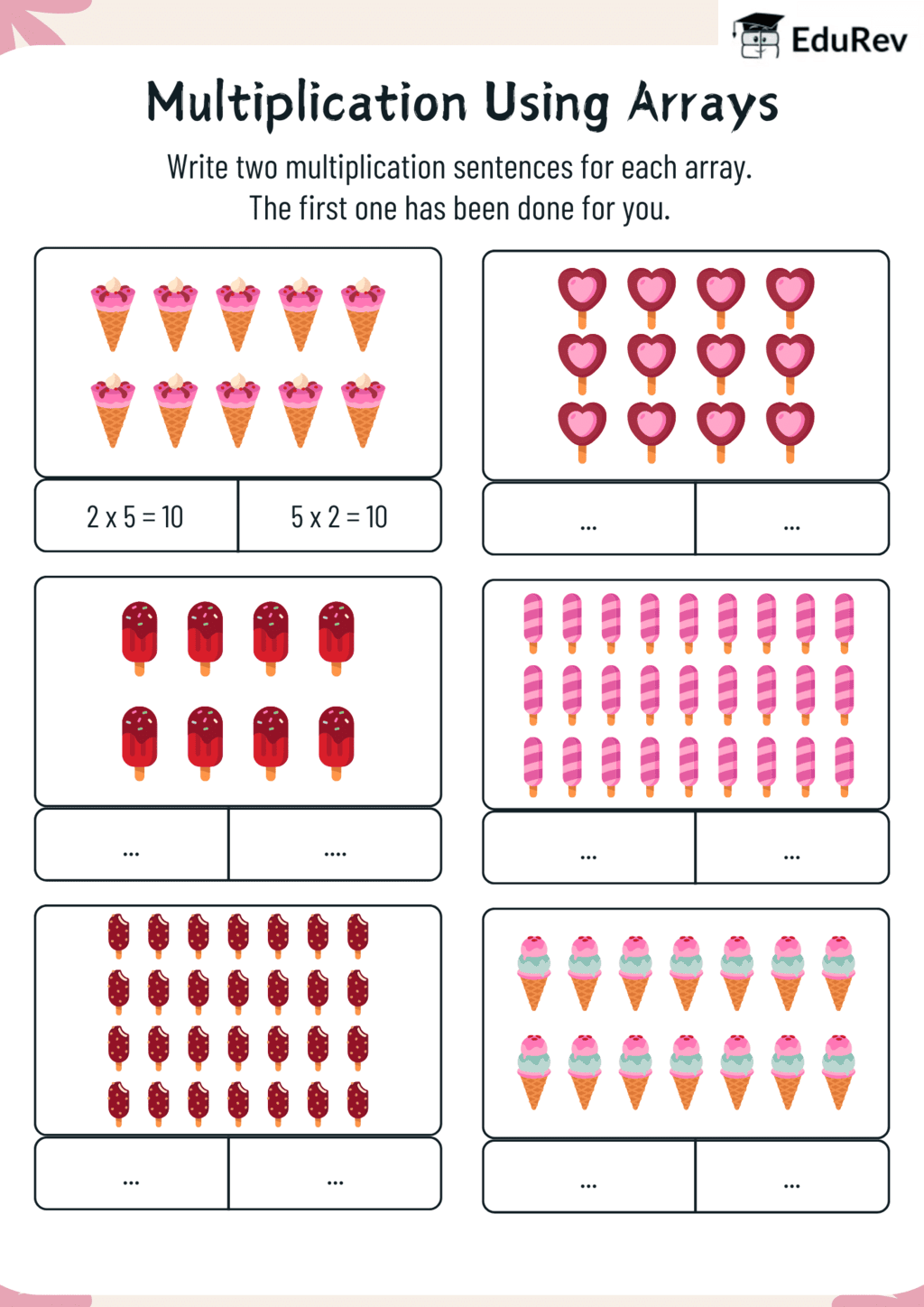 Worksheet: Multiplication - Class 3 PDF Download