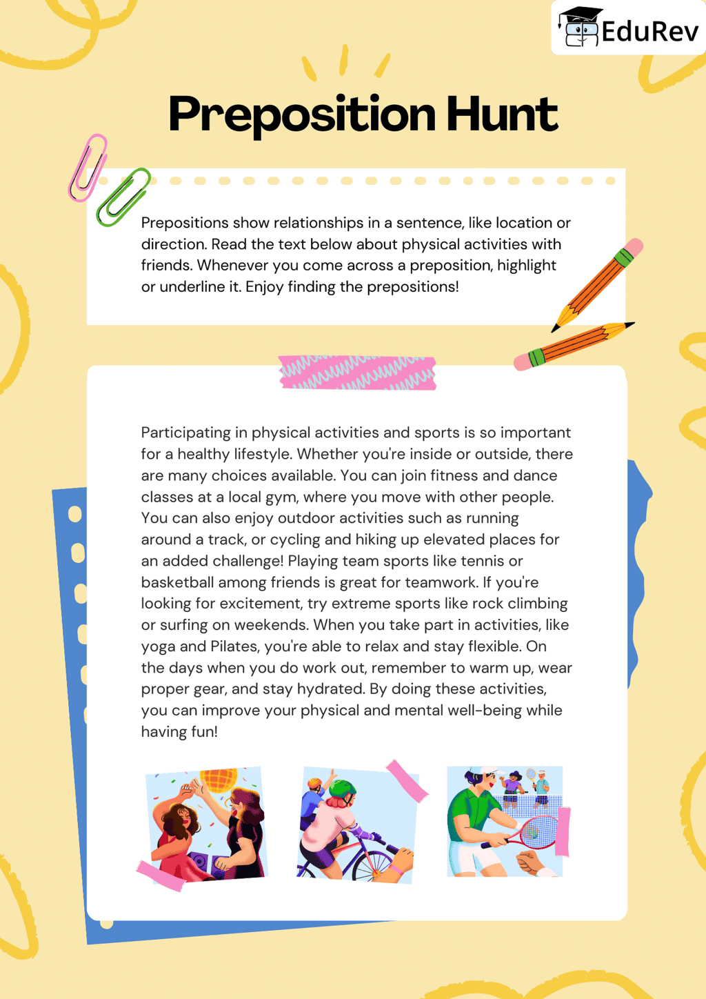 Preposition Hunt Important Questions - Class 2 Worksheets with ...