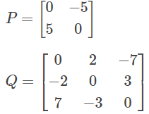 Symmetric and Skew Symmetric Matrix - JEE PDF Download