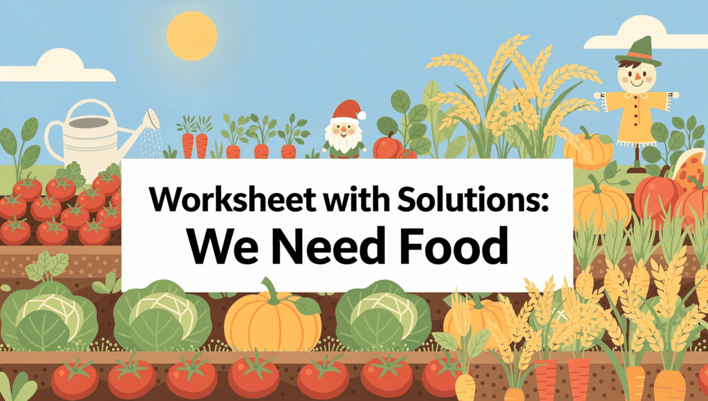 Worksheet with Solutions: We Need Food - Science Class 2 ICSE PDF Download