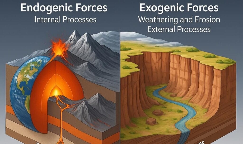 Geomorphic Processes - 1 Class 11 Geography