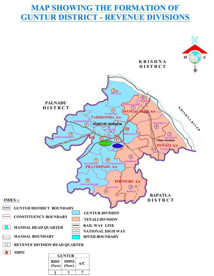 Map Guntur District - APPSC State Specific Preparation Course - APPSC ...