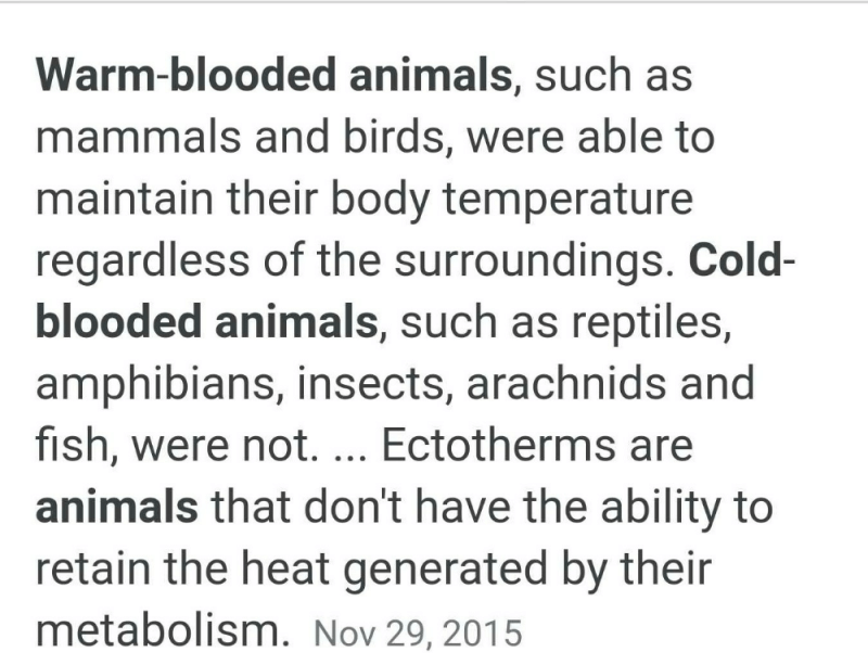 What are cold and warm blooded animals? - EduRev Class 10 Question