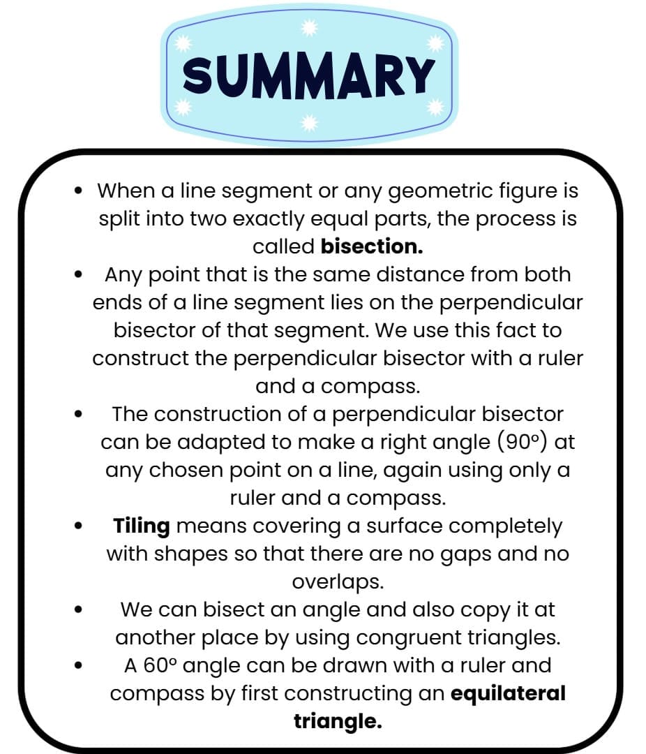 Constructions And Tilings Important Notes - Class 7 Mathematics (Ganita ...