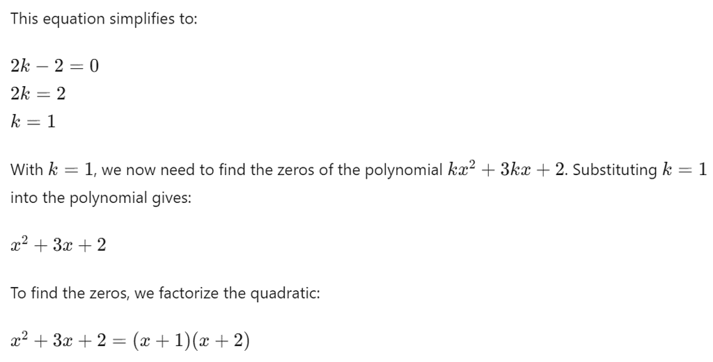 Previous Year Questions - Polynomials - Class 10 PDF Download