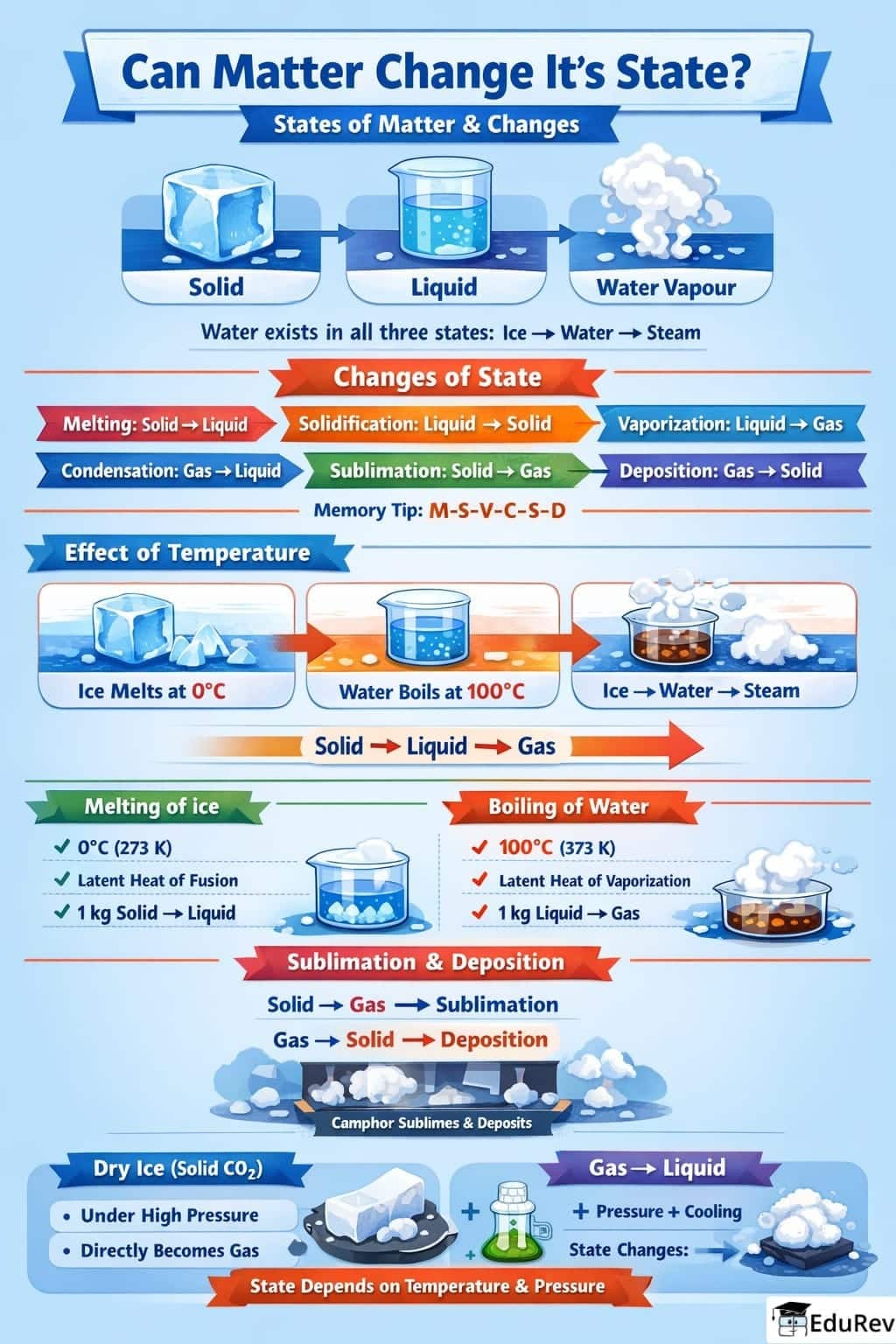 Infographics: Matter in Our Surroundings - Science Class 8 PDF Download