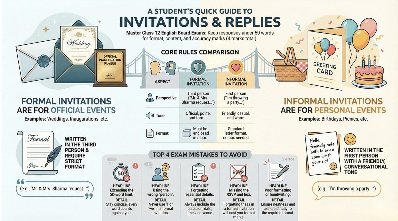 Infographic: Invitation Writing - English Class 12 PDF Download