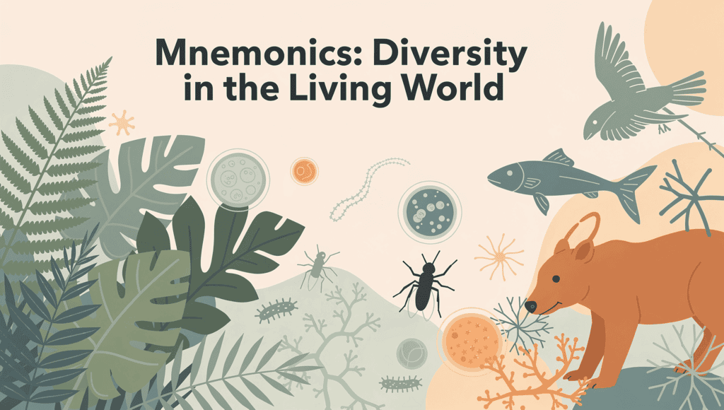 Mnemonics: Diversity in the Living World - Science for Class 6 PDF Download