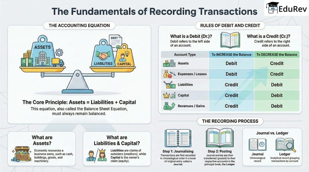 Infographic: Recording of Transactions - I - Accountancy Class 11 ...
