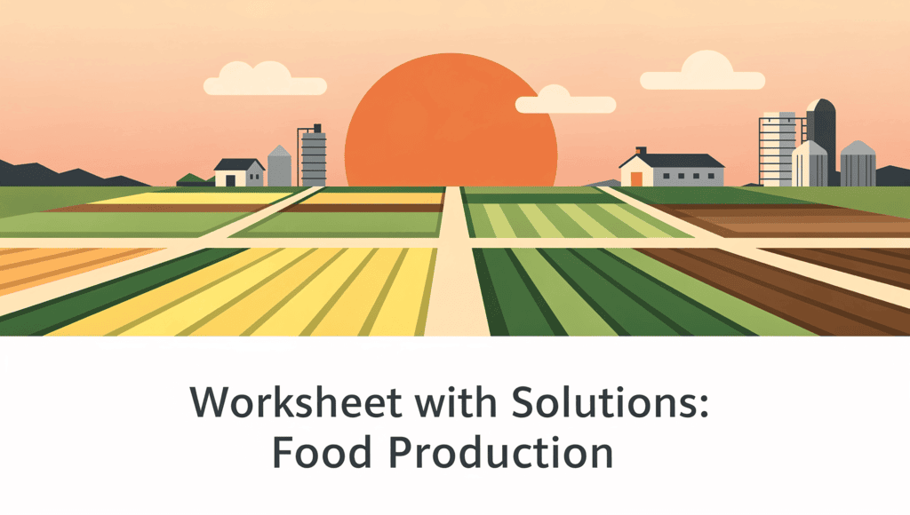 Food Production Worksheet - Class 8 Biology ICSE PDF Download
