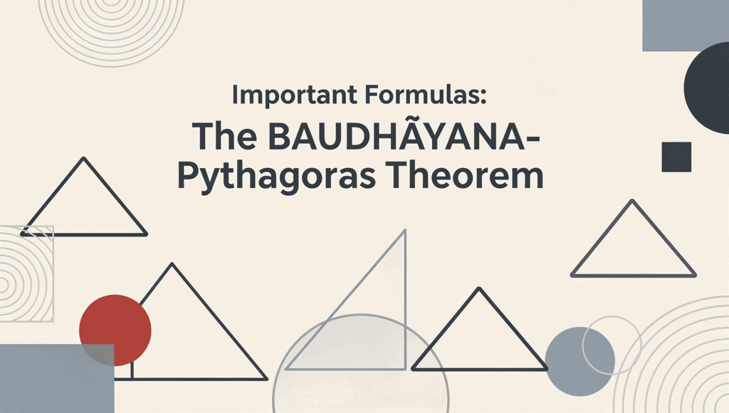 Important Formulas: The BAUDHĀYANA- Pythagoras Theorem - Mathematics ...